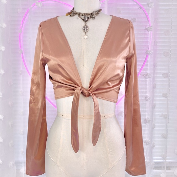 ASOS | Tops | Copper Tie Front Crop Top | Poshmark